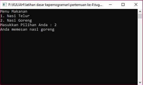 Catatan Kuliah Membuat Program Sederhana “perintah If If Else Dan
