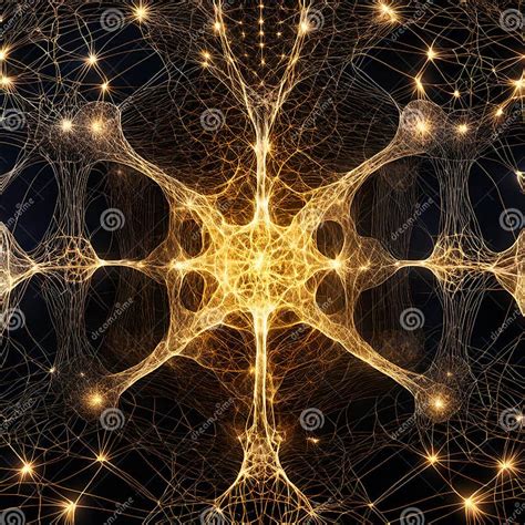 A Complex Network Of Interwoven Lines And Nodes That Create A Fractal