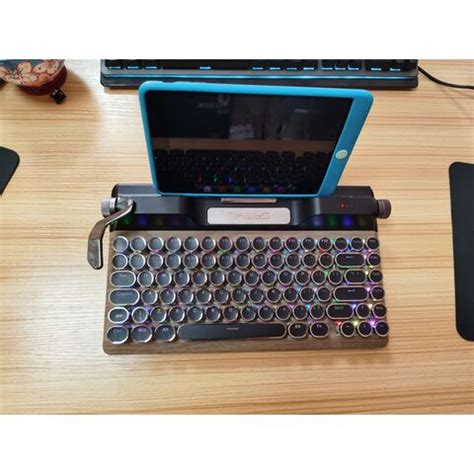 Buy Wholesale China Wired Wireless Compact Size Keyboard With Round Keycaps Phone Holder Lever