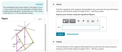 Solved Constants Part A The Rectangular Loop Of Wire Shown