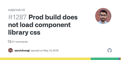 Prod Build Does Not Load Component Library Css · Issue 1287 · Vuejs