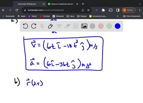 solved suppose the position of an object is given by 𝐫 3 0 t 2 𝐢̂ 6 0