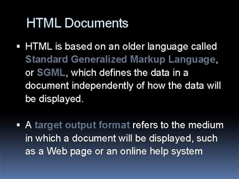 Introducing Html Xhtml Web Design Basics Goals Understand