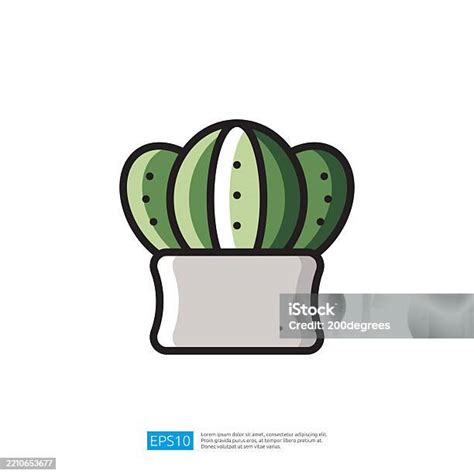 양식화된 선인장 아이콘은 미니멀리스트와 현대적인 미학으로 식물 디자인을 표현하는 녹색과 흰색 화분에 담겨 있습니다 0명에 대한 스톡 벡터 아트 및 기타 이미지 Istock