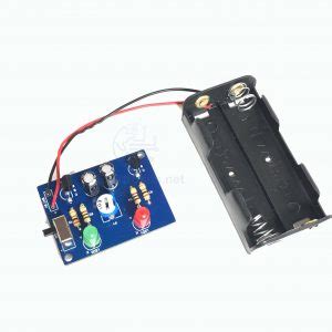 V Transistor LED Blink Circuit With Two LEDs Elektrokits