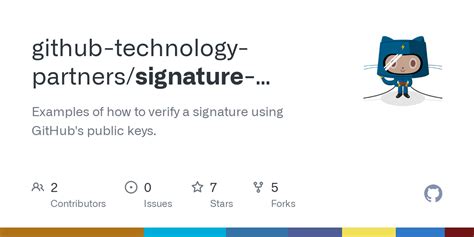 Github Github Technology Partnerssignature Verification Examples Of How To Verify A