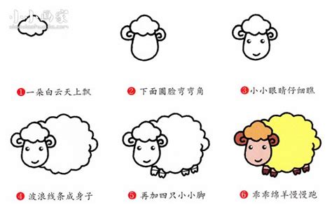 小羊简笔画 小羊简笔画图片大全与教程 狸猫故事网
