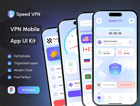 Speed Vpn Ui Kit Behance