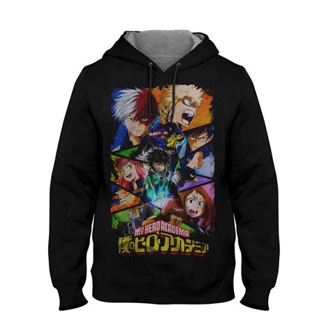Moletom My Hero Academia New Chemical Com Capuz Back In Black