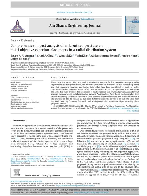 Pdf Comprehensive Impact Analysis Of Ambient Temperature On Multi Objective Capacitor