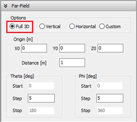 Export Radiation Patterns To Radio Mobile › An Sof Antenna Simulation