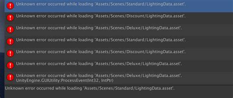 failed to load lightingdata asset unity engine unity discussions
