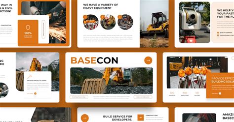 Шаблон Powerpoint для строительства Basecon Шаблоны презентаций Включая реальный и дом