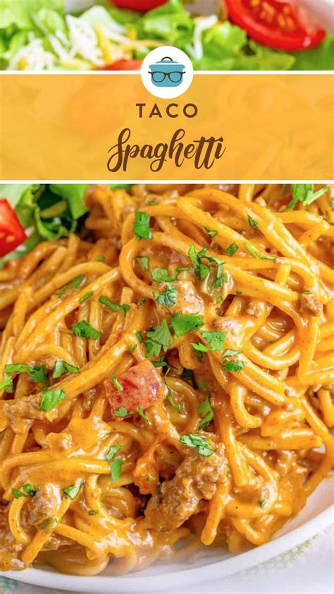 One Pot Taco Spaghetti Dinner Recipes Easy Meals Beef Recipes