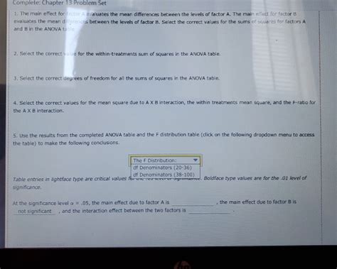 Solved 11 Two Factor Anova Emphasis On Calculations Aa Aa
