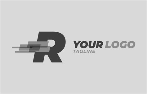 Letter R Initial Monochrome Pixel Digital Vector Logo Design 20239892 Vector Art At Vecteezy
