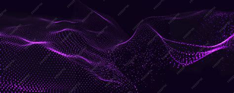 Premium Photo 3d Wave Pattern Glowing Abstract Digital Particles Background Future Vector