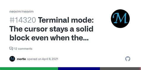 Terminal Mode The Cursor Stays A Solid Block Even When The Terminal