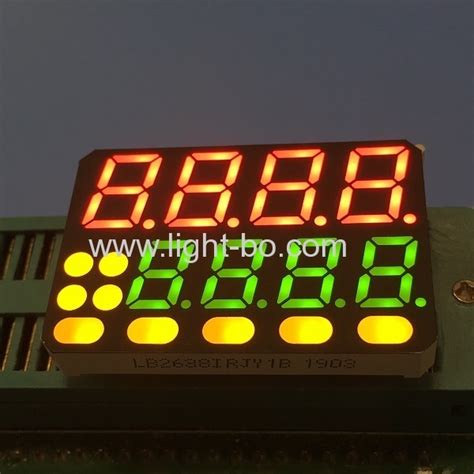 Customized Multicolour 8 Digit 7 Segment Led Display Common Anode For Temperature Controller