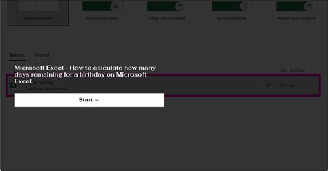microsoft excel how to calculate how many days remaining for a birthday on microsoft excel