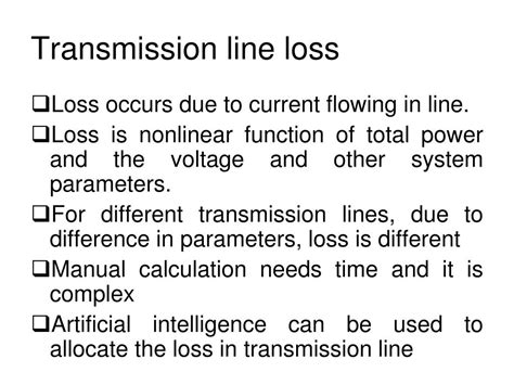 ppt transmission loss allocation using ann powerpoint presentation