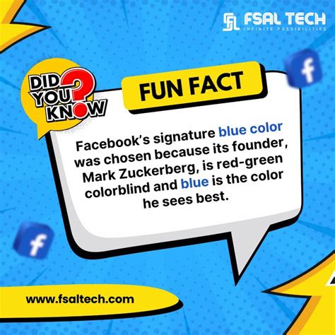 Funfact Facebookfacts Techtrivia Brandcolors Blue Designdecisions