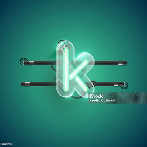 플라스틱 케이스 주위에 현실적인 네온 K 문자 벡터 일러스트 0명에 대한 스톡 벡터 아트 및 기타 이미지 0명 3차원 형태 개체 그룹 Istock