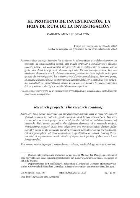 Pdf El Proyecto De Investigación