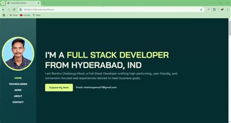 Chaitanya Mouli Bonthu On Linkedin Fullstackdeveloper Portfolio