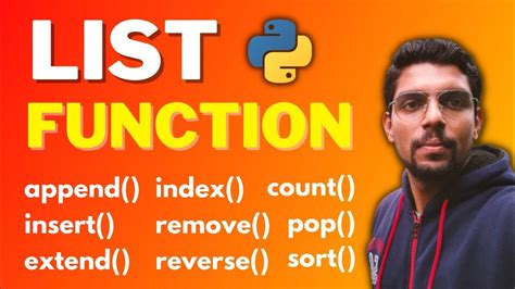 List Functions In Python List Append Insert Extend Pop Remove Count Index Sort