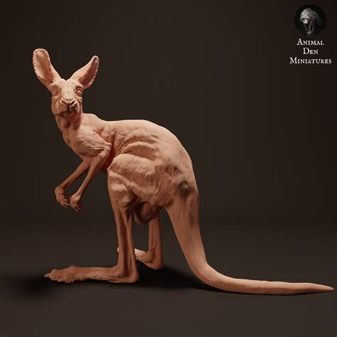 Stl File Red Kangaroo Joey・model To Download And 3d Print・cults