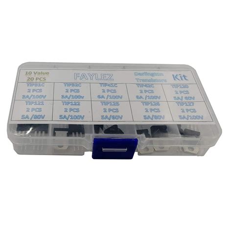 Faylez 20 Pcs 10 Values Silicon Epitaxial Power Transistor Tip31c Tip32c Tip41c Tip42c Tip120