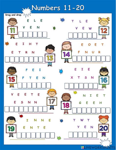 Number Words 11 20 Worksheets Artofit