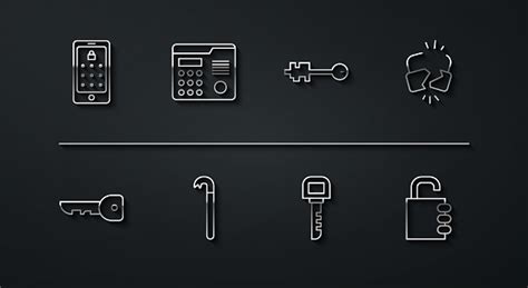 Set Line Mobile And Graphic Password Key Broken Cracked Lock Crowbar House Intercom System Safe