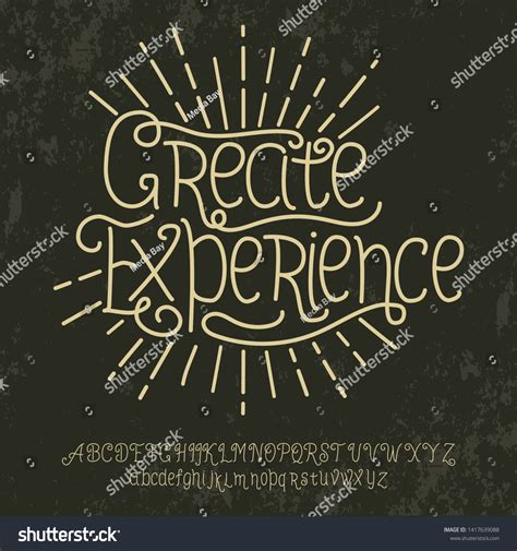 Greate Experience Vintage Brush Script Handmade Stock Vector Royalty