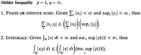 Holder Inequality P Q Infinity FINITE OR Chegg