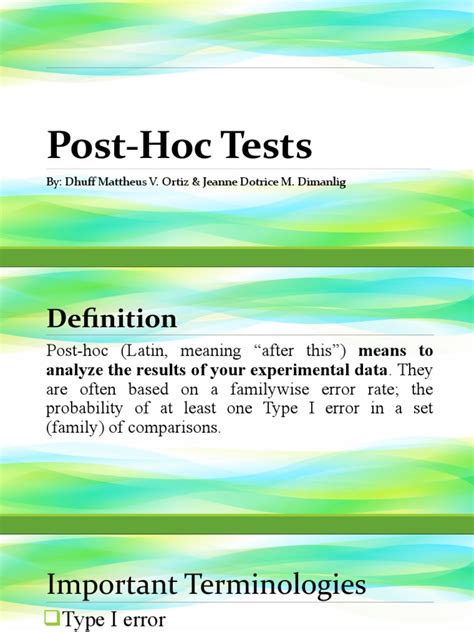 Post Hoc Tests Final With Computation Pdf Inductive Reasoning Data Analysis