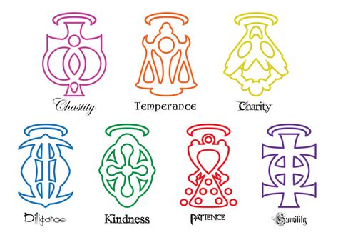 My 7 Virtues Symbols By Larsjack On Deviantart
