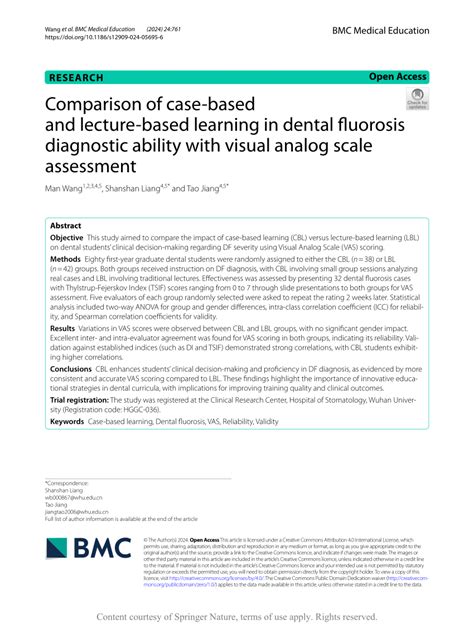 Pdf Comparison Of Case Based And Lecture Based Learning In Dental