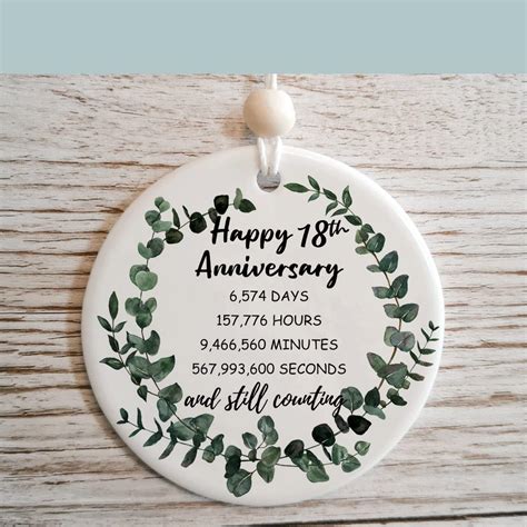 18 Year For Her Or Him 18th Wedding For Couple Porcelain