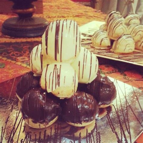 Mini Crocumbouche Tower Profiteroles Profiteroles Pastry Cake How