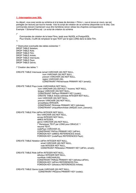 Solution Travaux Pratiques Tp Plsql Sgbdr Exercices Avec Des Exemples