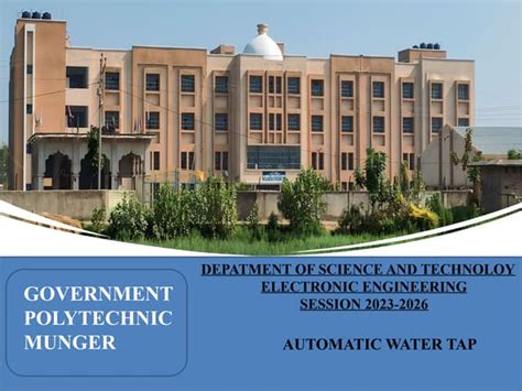 Automatic Water Tap Using Arduino On Smart Water Tap Ppt