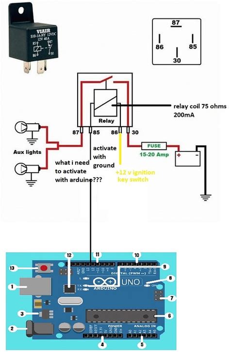 Energize V Automotive Relay With Arduino Uno General Electronics