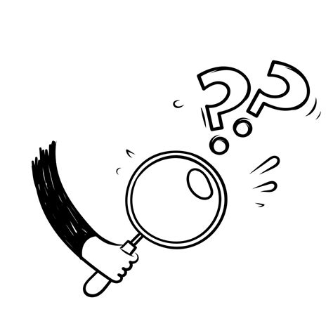 Hand Drawing Doodle Holding Magnifying Glass Illustration 13599259