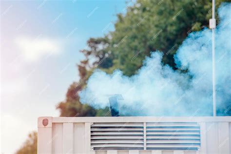 Premium Photo Faulty Diesel Power Generator Exhaust Pipe Emitting