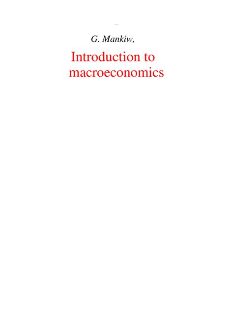 Introduction To Macroeconomics Summaries Macroeconomics Docsity