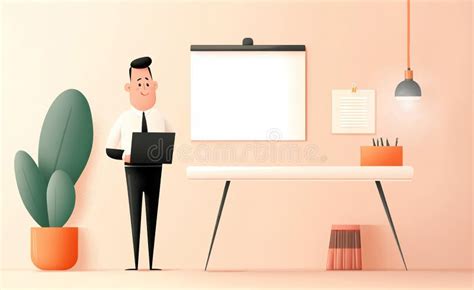 Professional Man Speaking And Sharing Experience Illustration Stock