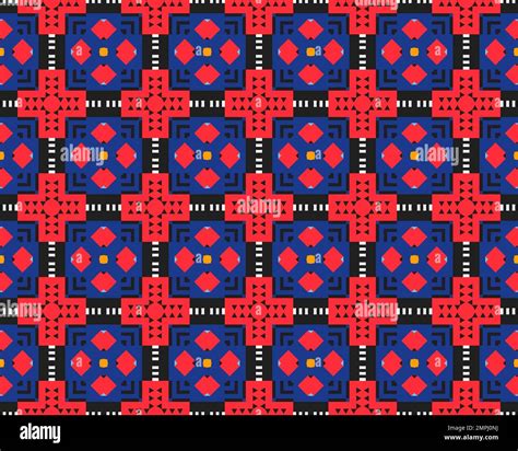 Oriental Ethnic Geometric Seamless Tile Pattern Made With Various Traditional Elements Style
