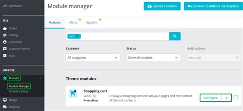 Configure The PrestaShop Shopping Cart Module Order Settings